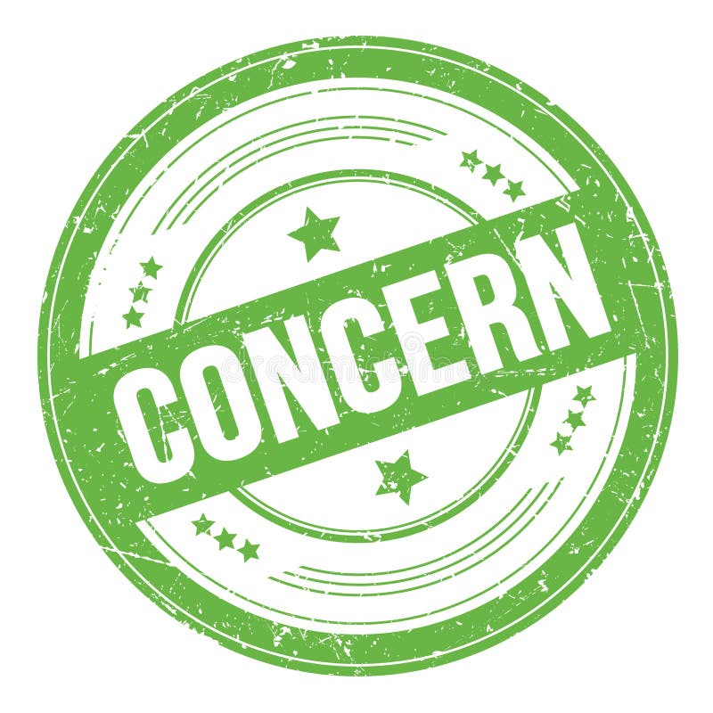 CONCERN Text Written on Red Vintage Stamp Stock Illustration ...