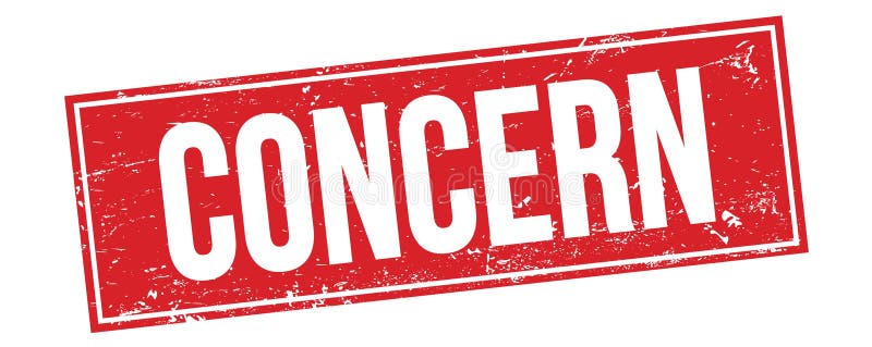 CONCERN Text on Red Grungy Rectangle Stamp Stock Illustration ...
