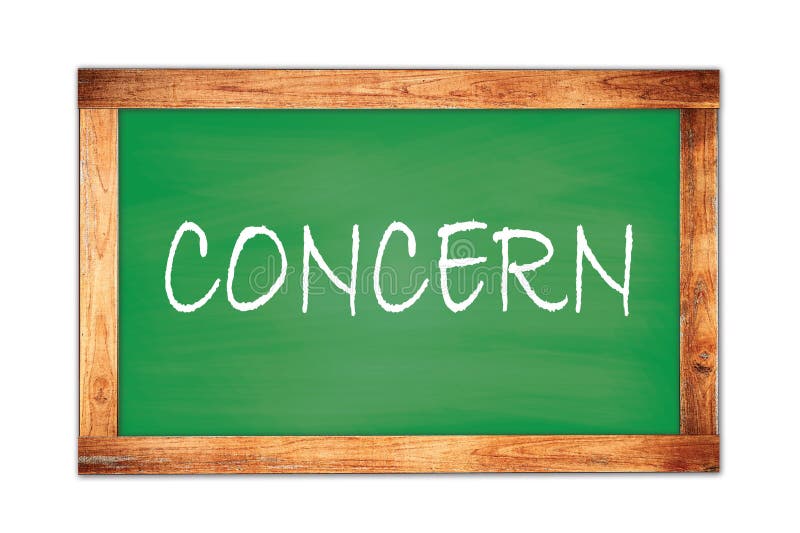 CONCERN Text Written on Green School Board Stock Illustration ...