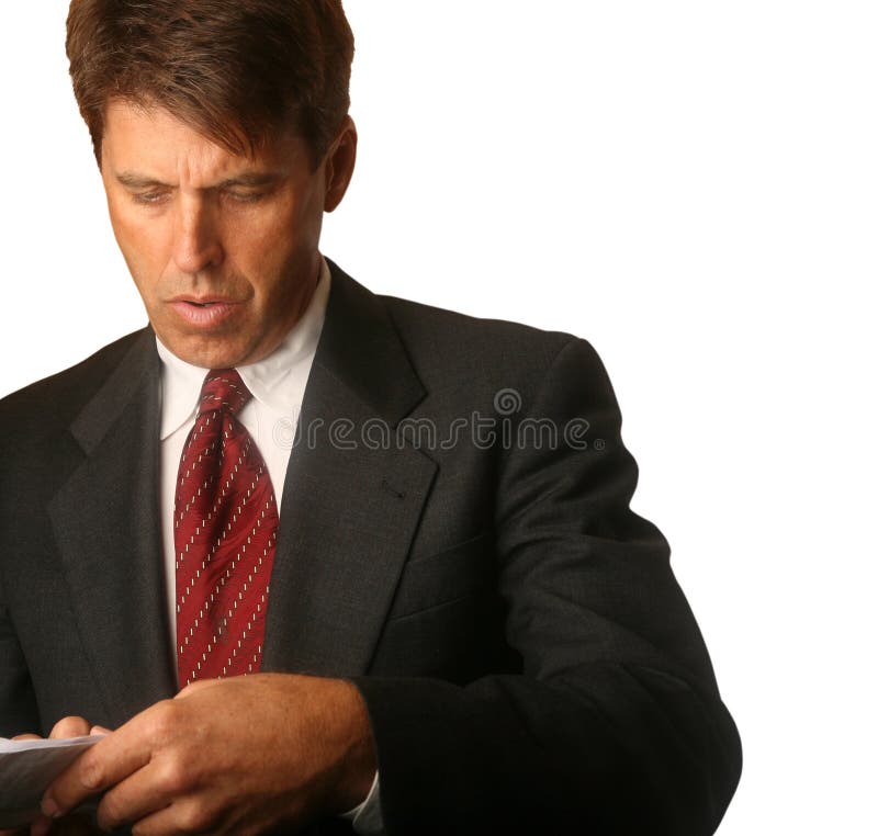 Concerned Business Man stock image. Image of suit, business - 3064337