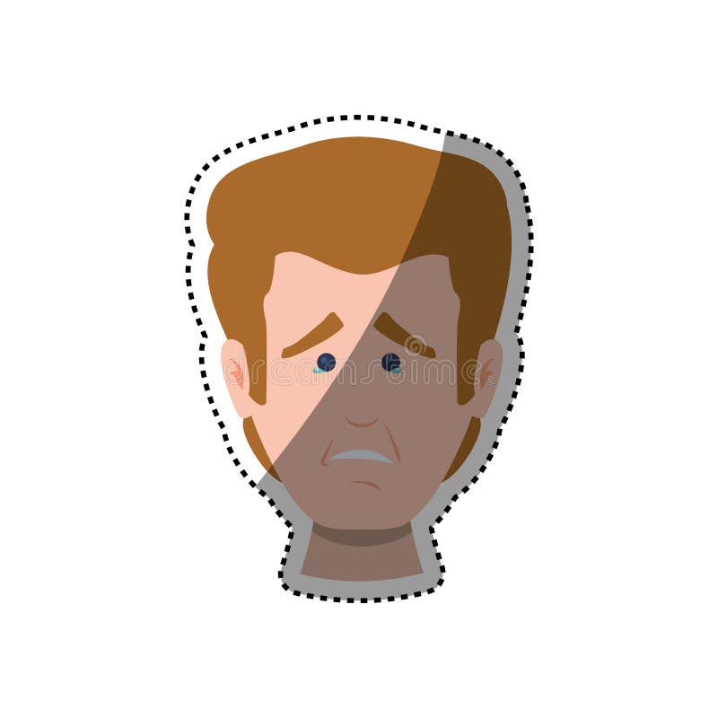 Concerned cartoon face stock illustration. Illustration of expression ...