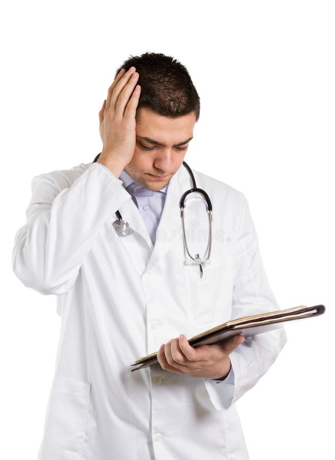 Concerned doctor stock image. Image of male, practitioner - 48718561