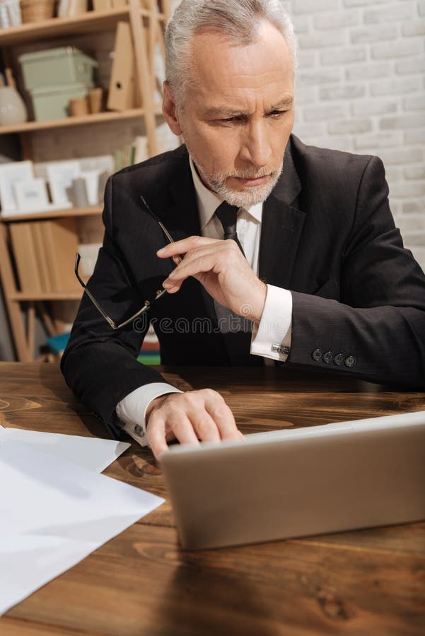 Concerned Professional Gentleman His Office Stock Photos - Free ...