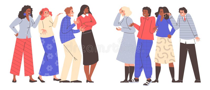 Concerned Interactions Series Vector Illustration Set Stock Vector ...