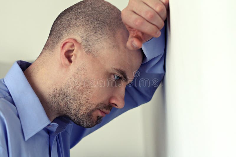 Concerned man stock photo. Image of depressed, sadness - 26416866