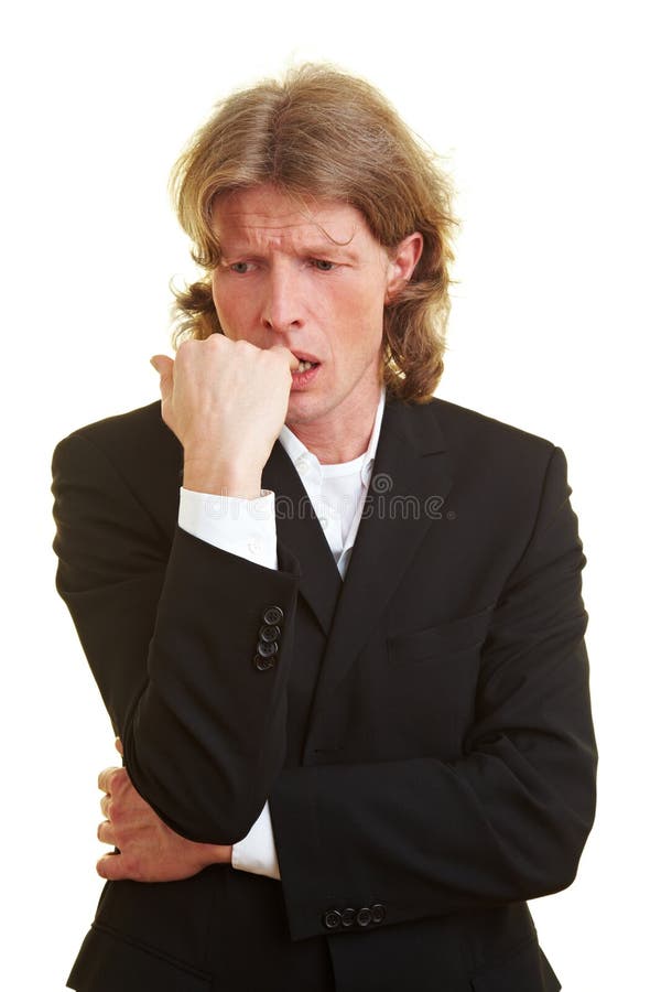 Concerned manager stock photo. Image of anxiety, frontal - 198326936