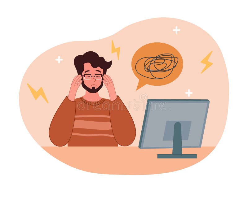 People Thinking Concerned Stock Illustrations – 196 People Thinking ...