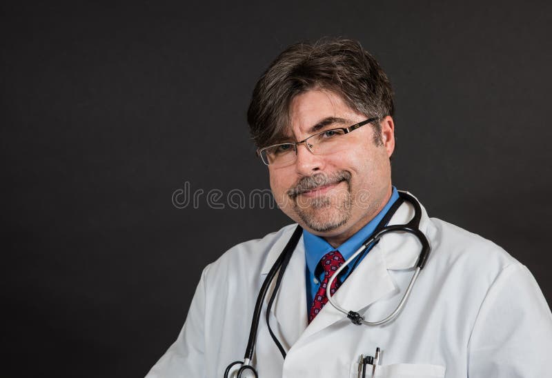Concerned but Pleasant Doctor Stock Image - Image of doctor ...