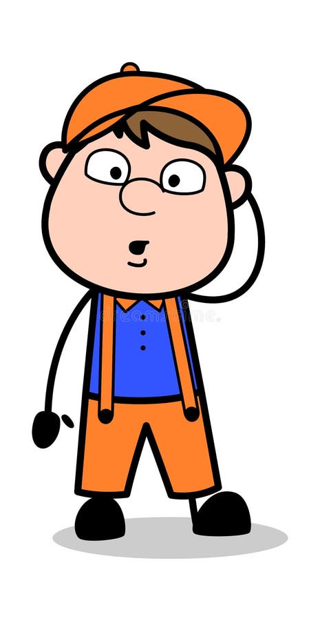 Concerned - Retro Cartoon Girl Teen Vector Illustration Stock ...