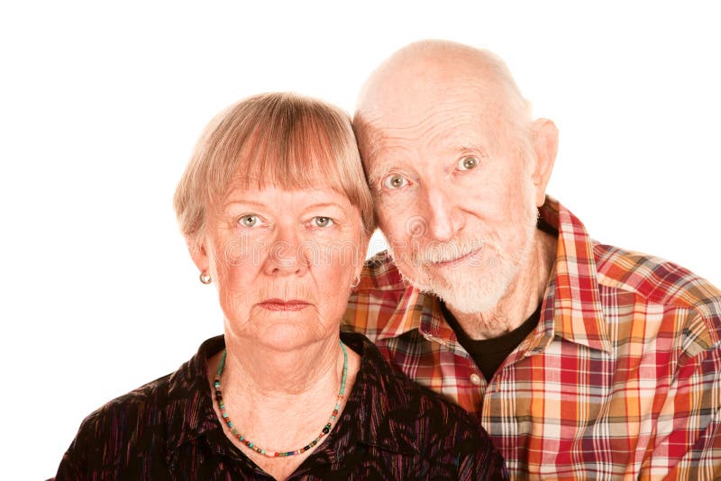 Concerned senior couple stock image. Image of person - 12055443