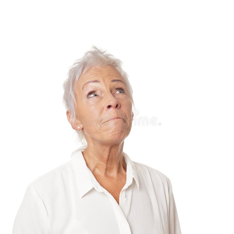 110 Concerned Mature Woman Looking Up Stock Photos - Free & Royalty ...