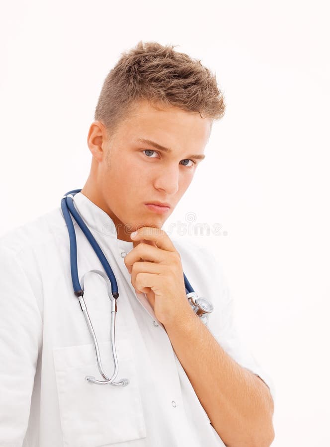 Concerned young doctor stock photo. Image of stare, concerned - 11255172