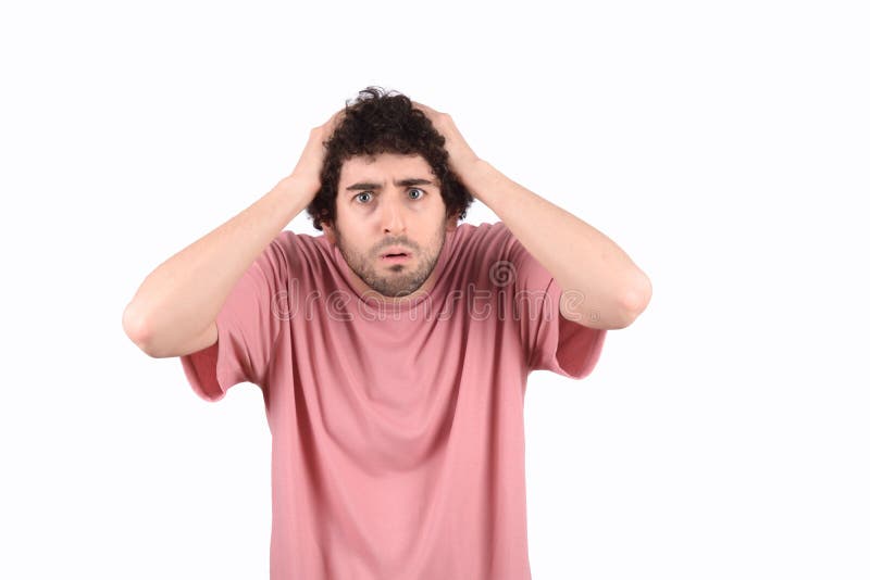 Concerned young man stock photo. Image of eyes, face - 150268800