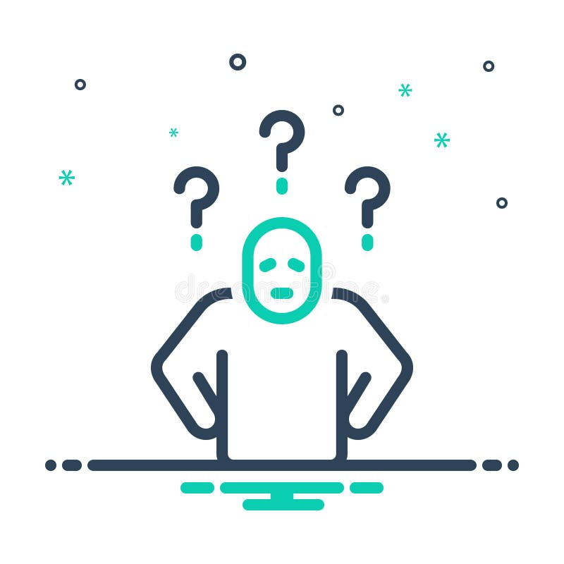 Mix Icon for Concerns, Anxiety and Worried Stock Vector - Illustration ...