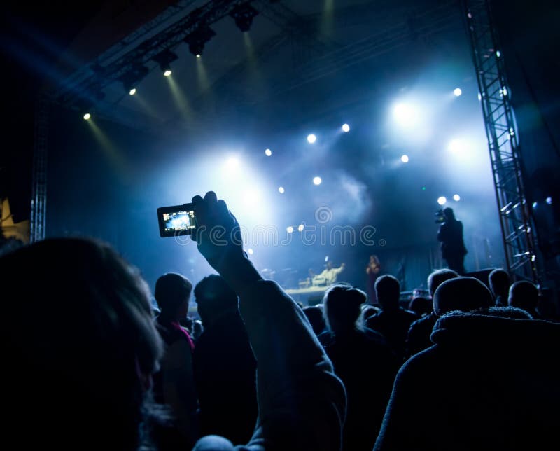 People Enjoy Rock-concert at a Stadium Editorial Image - Image of arena ...