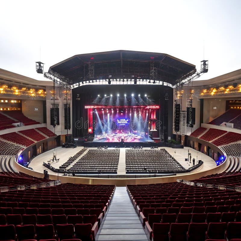 Concert Arena Render stock illustration. Illustration of view - 356602775