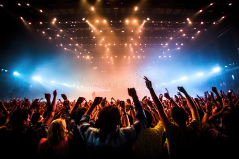 Concert Audience Enjoying a Live Performance. Concept Captures Shared ...