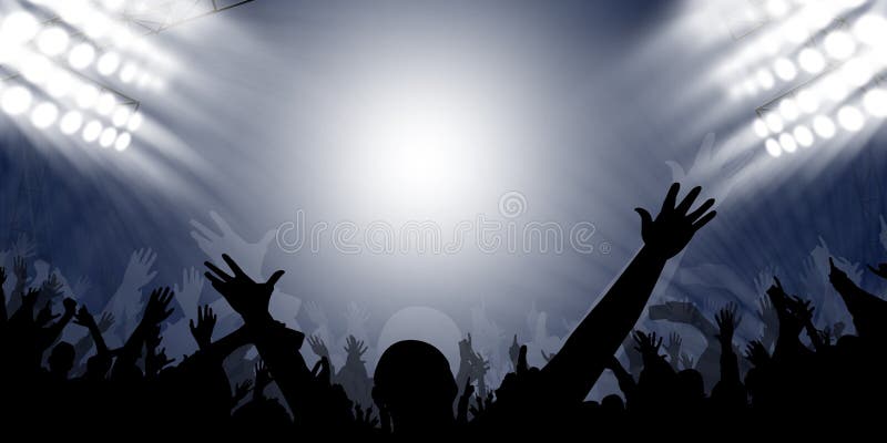 Concert Audience Vector stock vector. Illustration of stage - 31333022