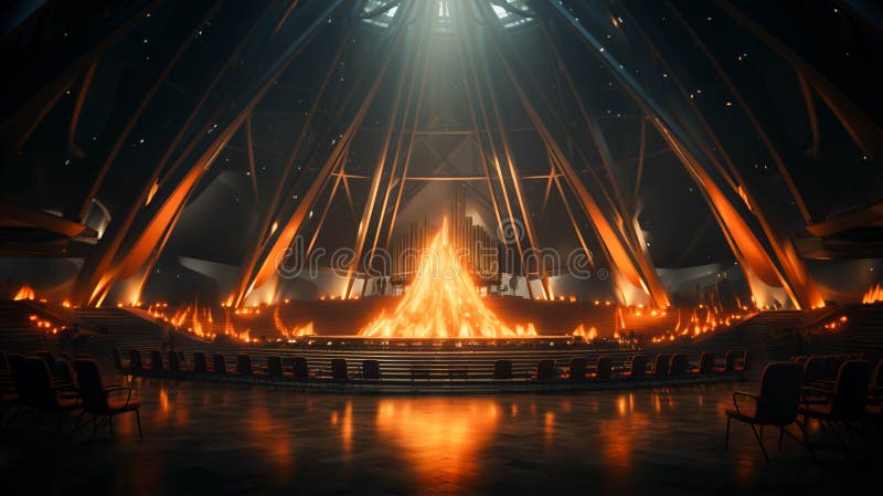 Concert Big Hall Inside with Chairs Stock Photo - Image of chair ...