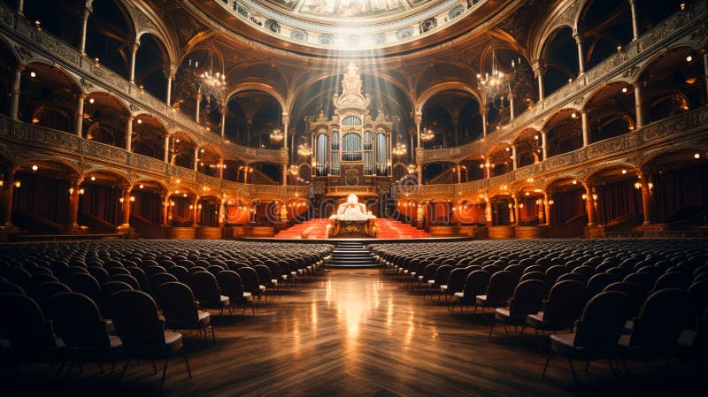 Concert Big Hall Inside with Chairs Stock Photo - Image of theatre ...
