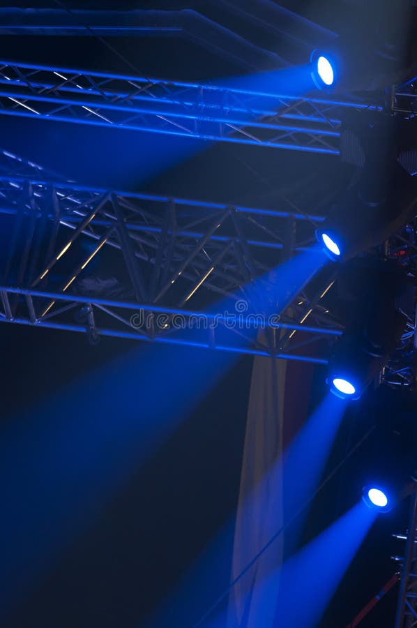 Concert blue light stock illustration. Illustration of lamp - 83612284