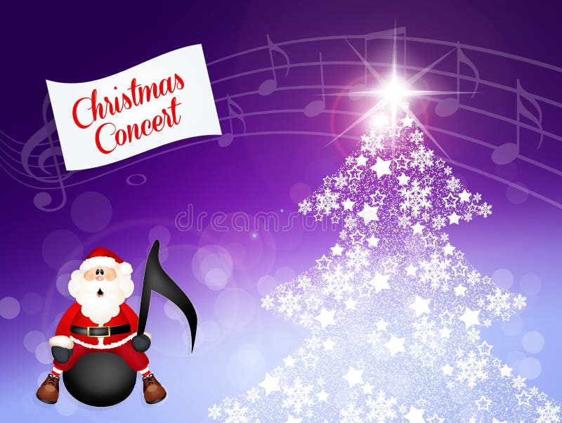 Concert of Christmas stock illustration. Illustration of event - 47637076