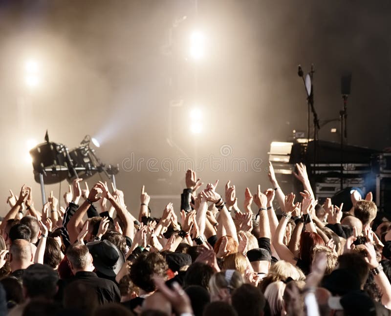 Crowd at concert stock photo. Image of full, fans, blue - 10345232
