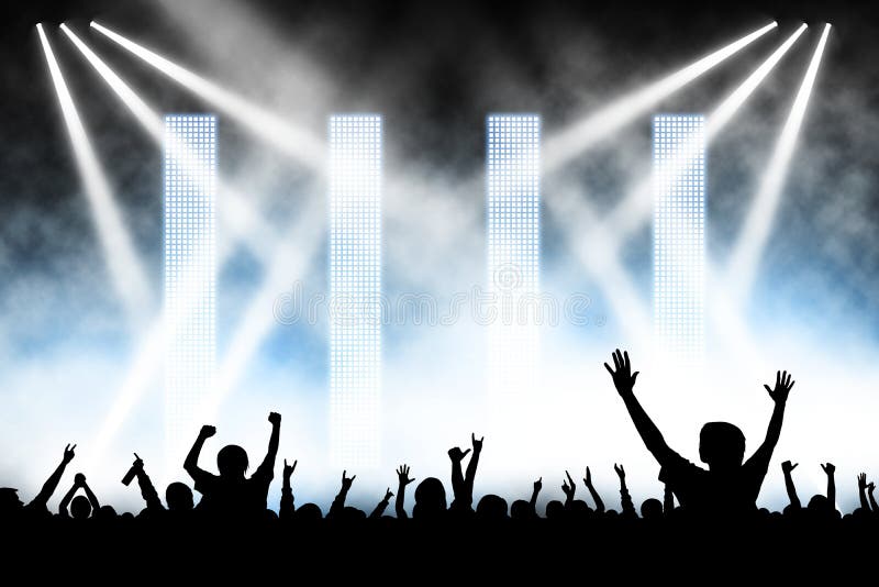 Concert crowd stock illustration. Illustration of concert - 13266362