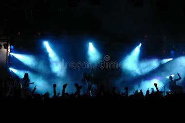 Concert Crowd stock image. Image of band, light, crowd - 3003641