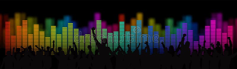 Concert crowd stock vector. Illustration of equalizer - 331155280