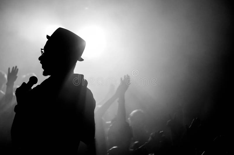 Concert - crowd, singer editorial stock photo. Image of figure - 42425638