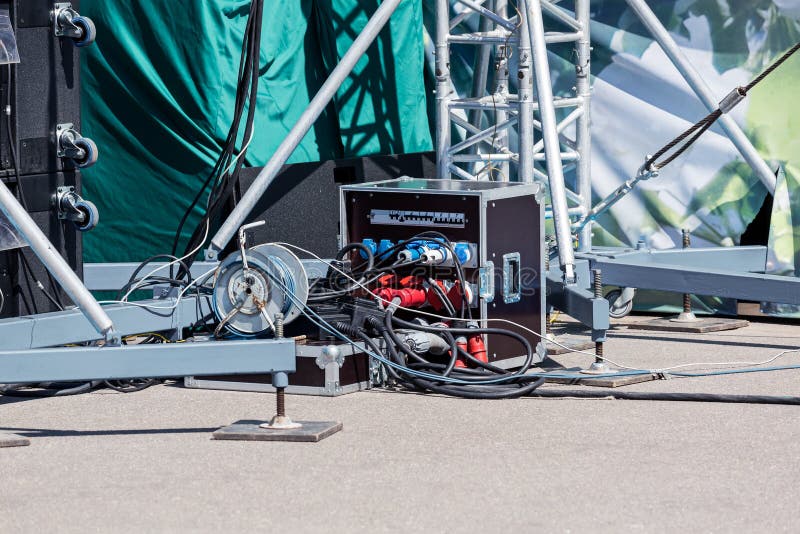 Concert electric equipment stock photo. Image of distribution - 38148806