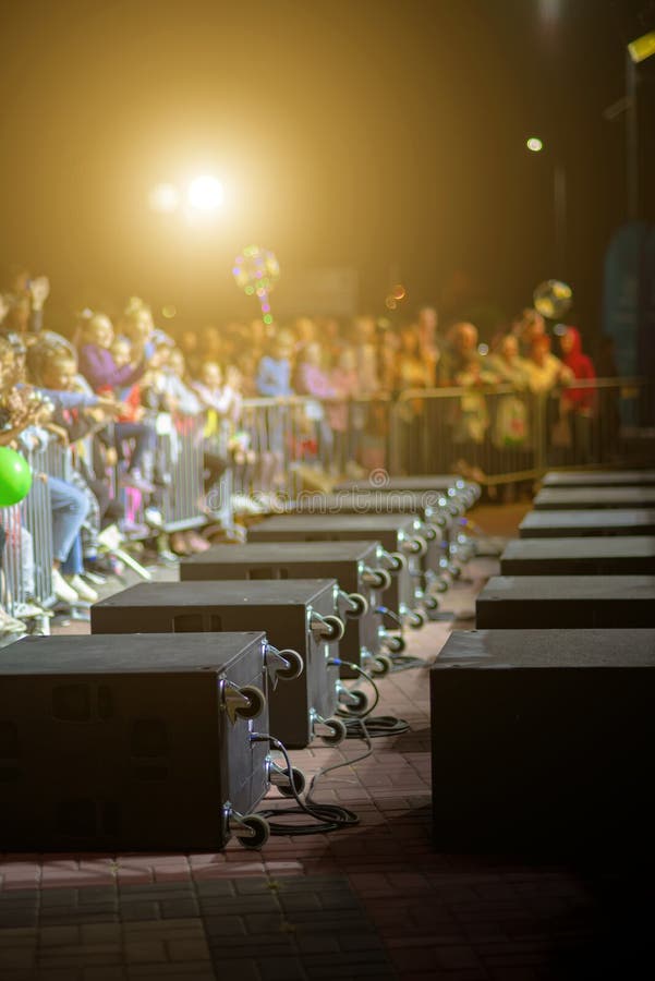 Concert Equipment and Metal Structure Stock Image - Image of ...