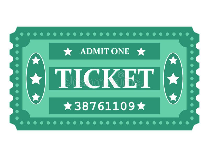 Concert or Event Ticket Drawing Stock Illustration - Illustration of ...