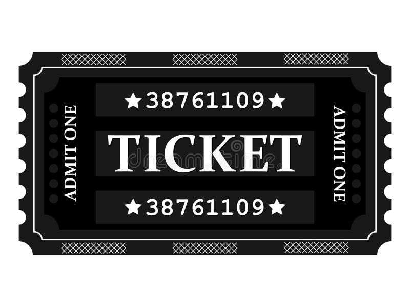 Concert or Event Ticket Drawing Stock Illustration - Illustration of ...