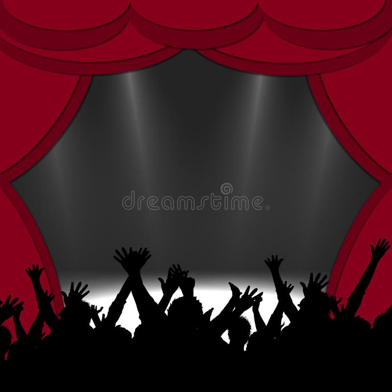 Fans In Music Concert stock vector. Illustration of cheering - 36518566