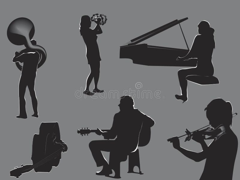 Find the Correct Shadow (musical Instruments) Stock Vector ...