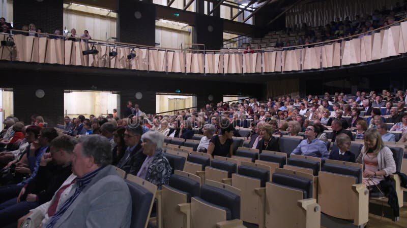 Concert Hall Full of Spectators before the Concert Stock Footage ...