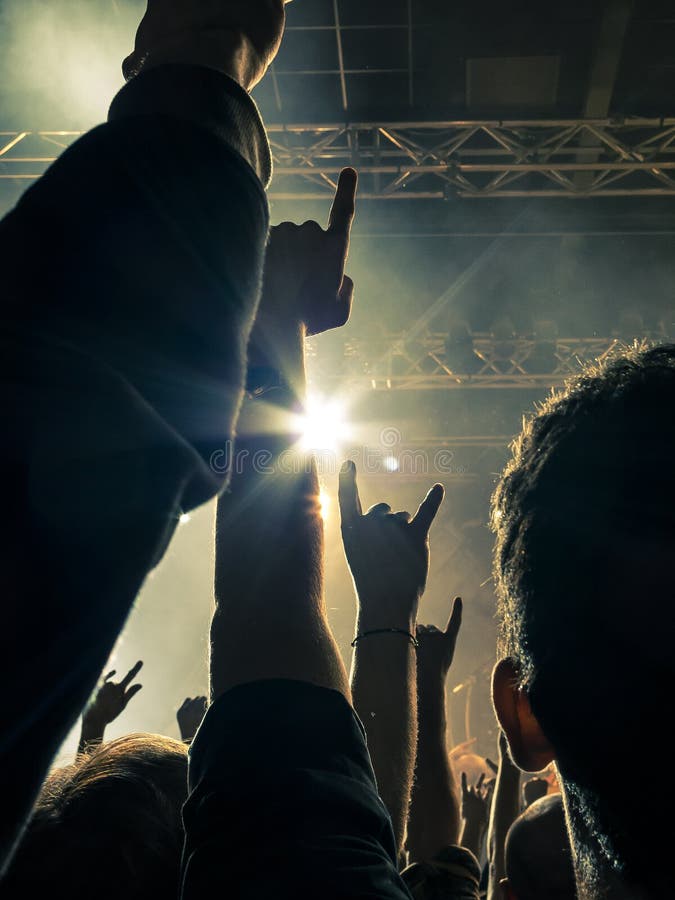 Concert Hall with People Clapping a Band Stage Editorial Photography ...