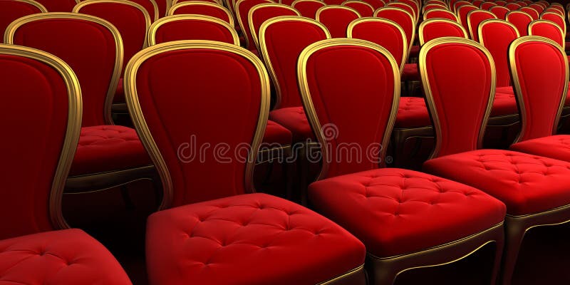 Auditorium with One Red Seat Stock Image - Image of event, opera: 3365401