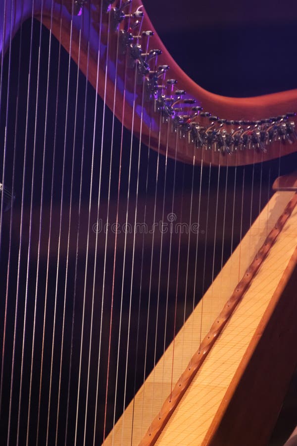 Harp close up stock image. Image of sound, harp, strings - 2171431