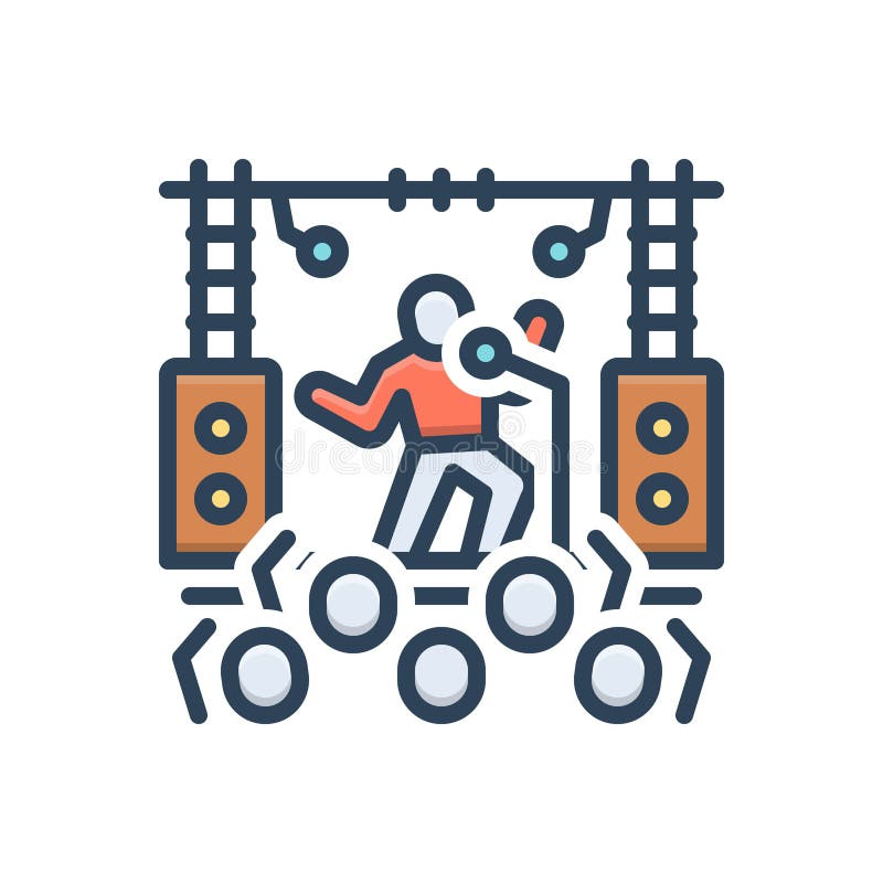 Color Illustration Icon for Concert, Performance and Instrument Stock ...