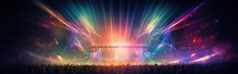 Concert laser show header stock illustration. Illustration of ...