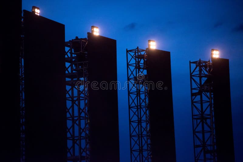 Concert led screen display stock image. Image of blue - 155704409