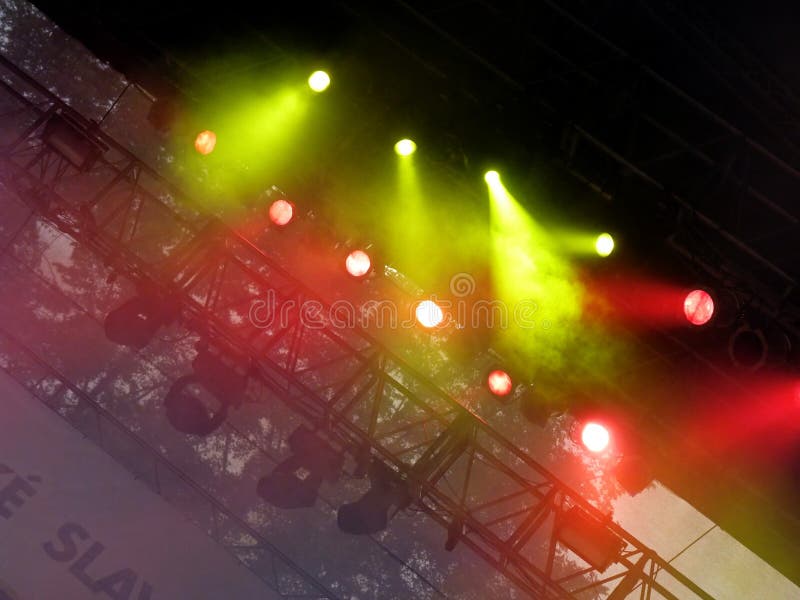 Concert lights stock photo. Image of music, smoke, concert - 15197394