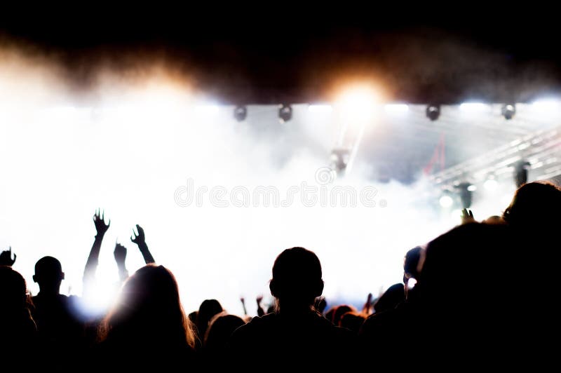 Concert lights and crowd stock photo. Image of festival - 57567056