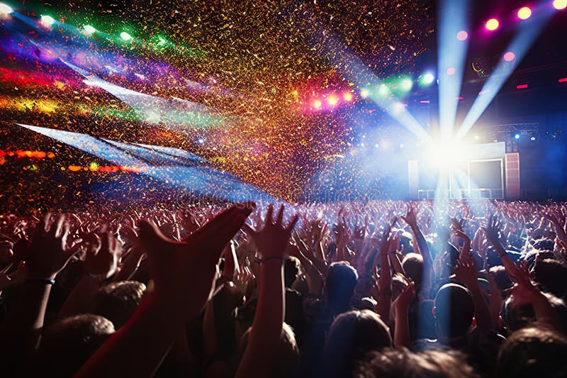 Concert Party Disco Sparkling with Music and Dance. Created with ...