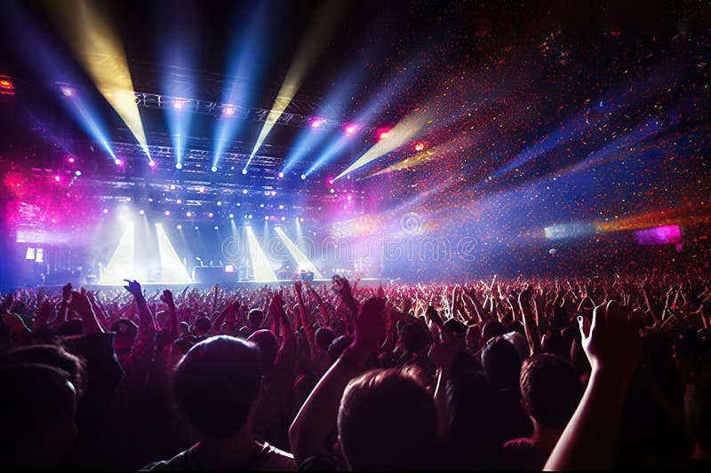 Concert Party Disco Sparkling with Music and Dance. Created with ...