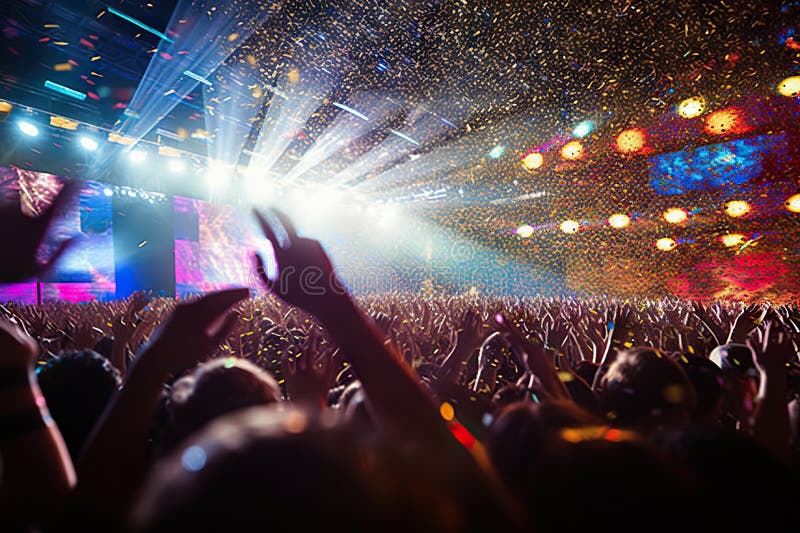 Concert Party Disco Sparkling with Music and Dance. Created with ...