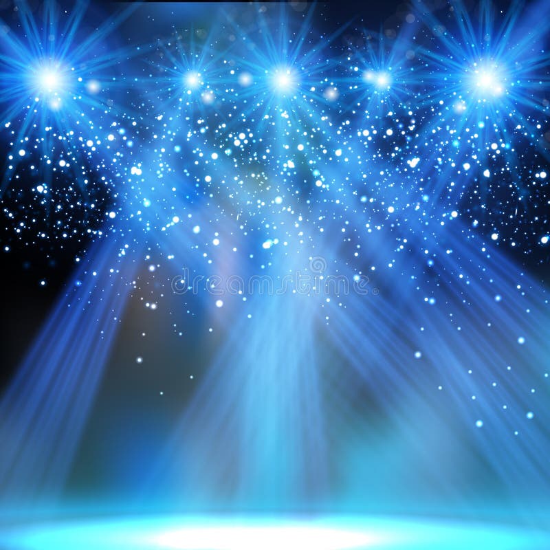 Concert Party Stage Spotlights Neon Light Stock Vector - Illustration ...